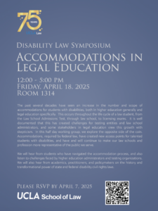 Disability Law Symposium: Accommodations in Legal Education - UCLA ...